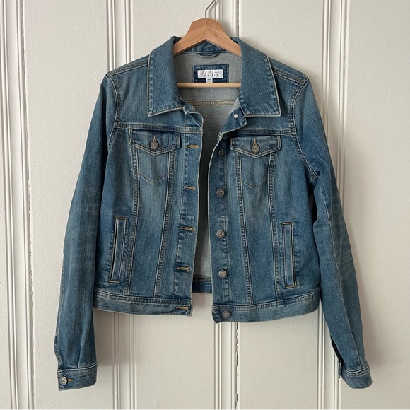 LOFT | Jackets & Coats | Loft Cropped Denim Jacket | Poshmark